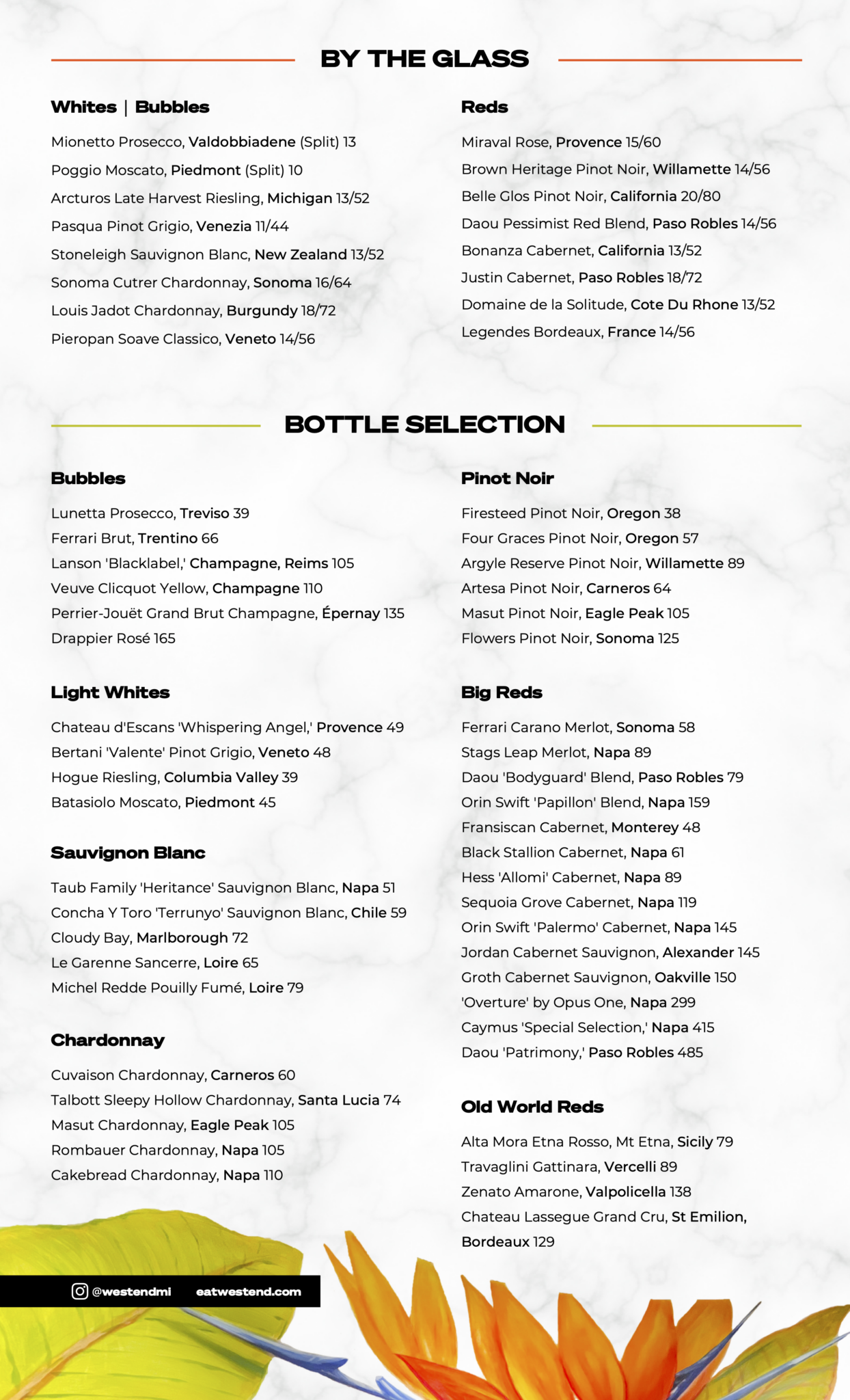 Our Menu – West End Kitchen & Bar